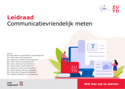 Leidraad Communicatievriendelijk meten